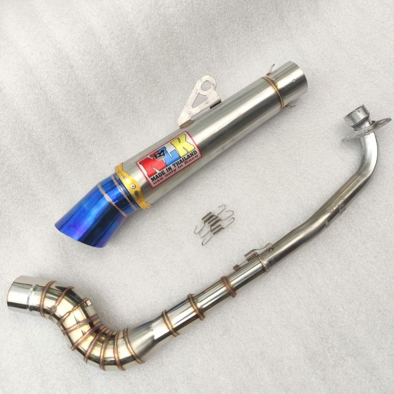 Jual NLK exzos open pipe exhaust 28mm for wave 125 wave 110 wave 100 ...