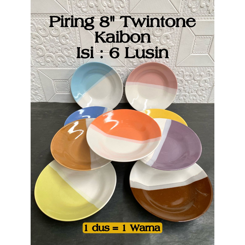 Jual Piring makan viral/piring 12 pcs/piring viral/piring pelangi ...