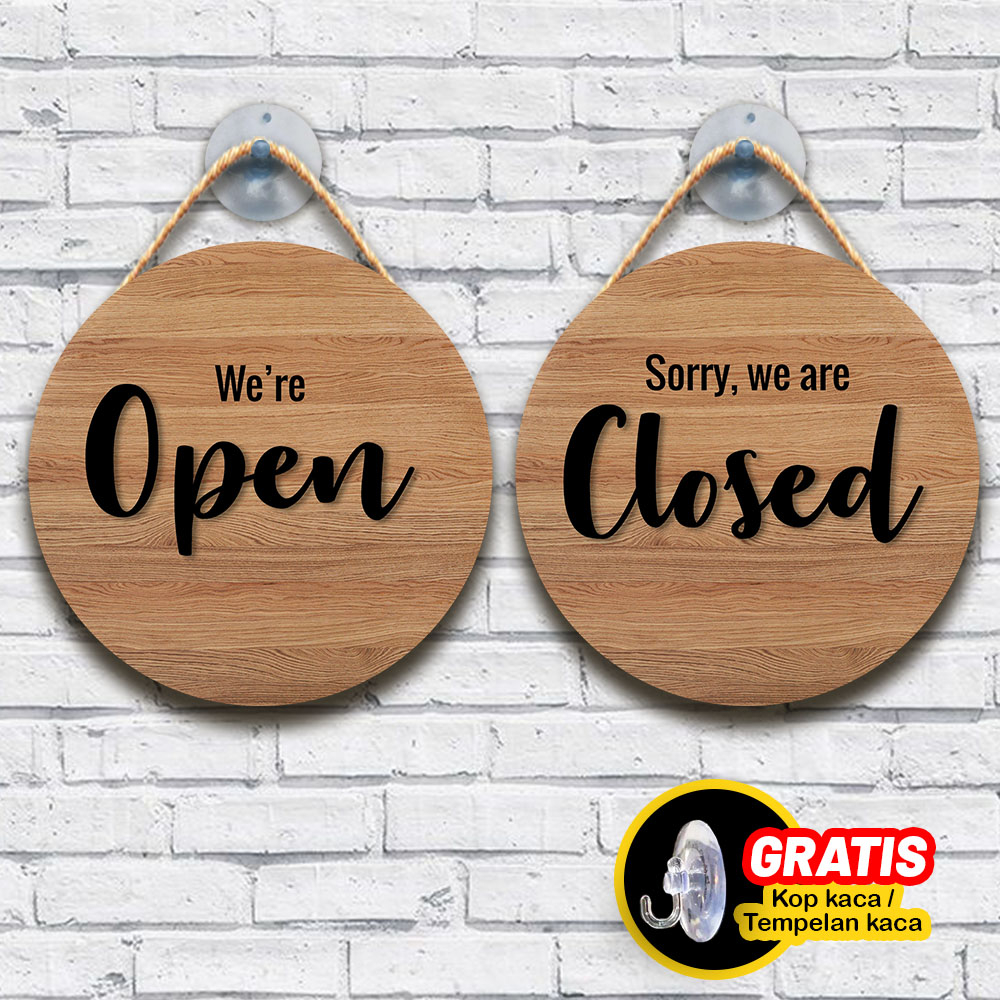 Jual Papan tanda buka tutup toko open close | Shopee Indonesia
