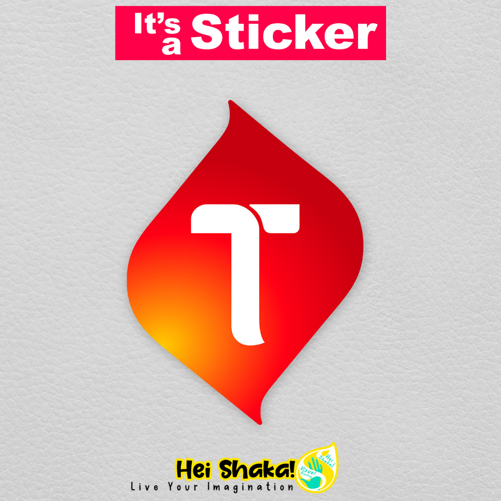 Jual Stiker Telkomsel T Icon Sticker Perusahaan BUMN Vinyl Anti Air ...