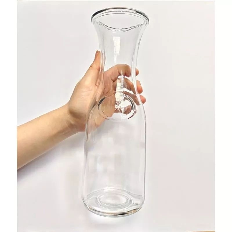 Jual Vas Bunga Kaca Bening Tewe Tinggi 27cm Besar 1000ml Pot Kaca Bunga ...