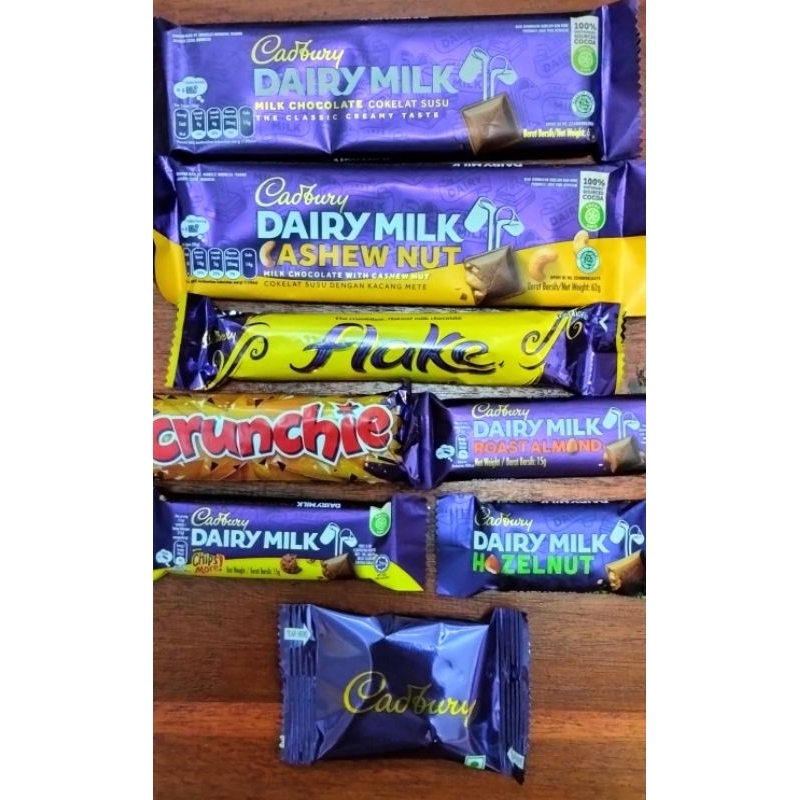 Jual Cadbury Dairy Milk Chocolate - Cadbury Crunchie - Cadbury Flake ...