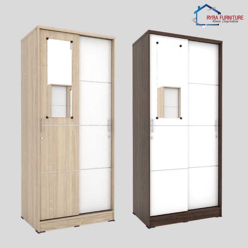 Jual Lemari Sliding 2 Pintu Modern Minimalis Lemari Sliding Dengan Kaca