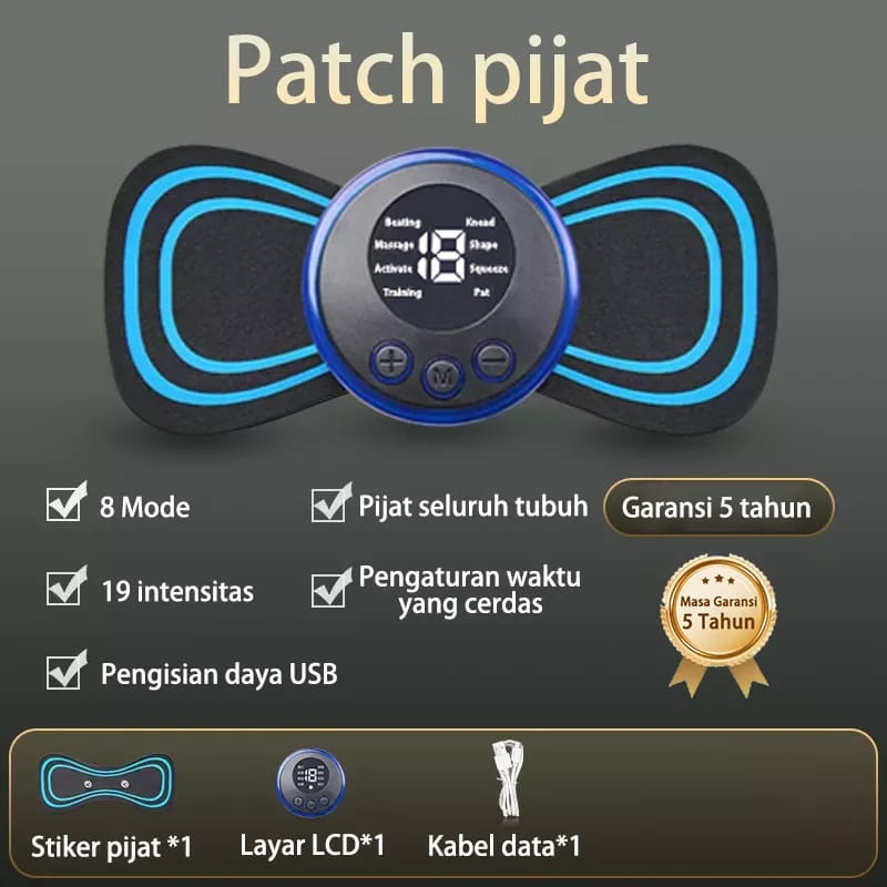 Jual EMS Tempel Mini Massage Alat Pijat Tempel Getar Elektrik Pijet ...