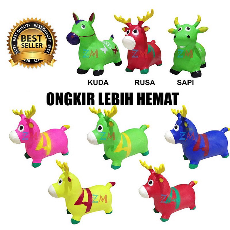 Jual Mainan Anak Jumping Animal / Kuda Kudaan Karet | Shopee Indonesia