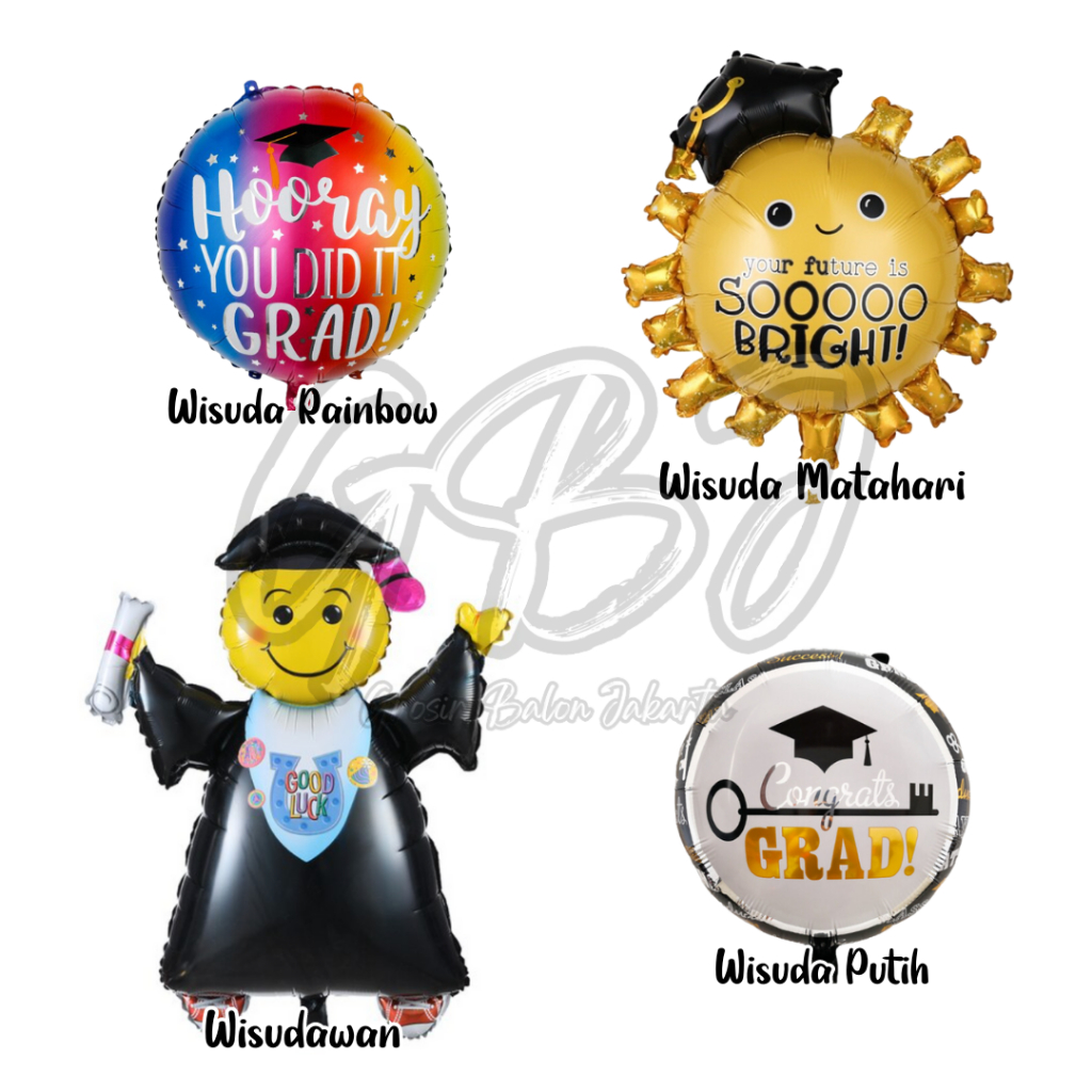 Jual Balon Foil JUMBO Graduation / Balon Sempro Wisuda / Kelulusan ...