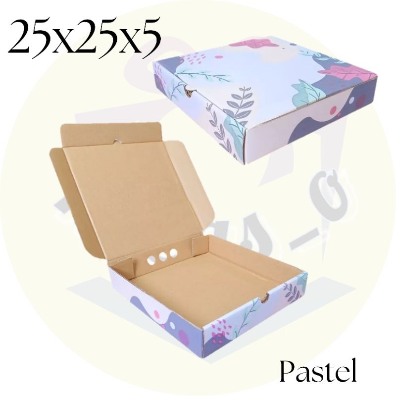 Jual box ukuran 25x25x5 cm, kardus kemasan/box motif/gift box/box pizza ...