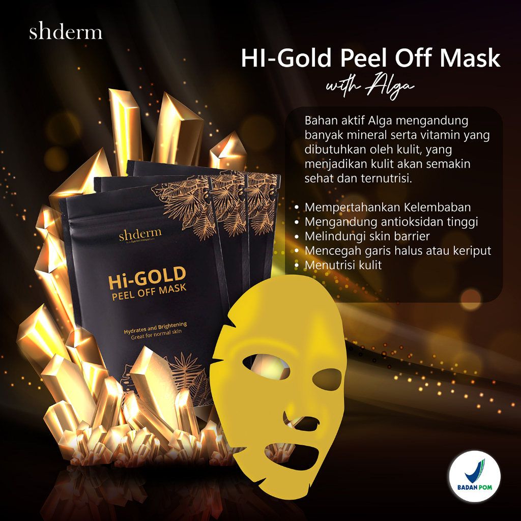 Jual SHDerm HI-Gold Peel Of mask (Masker Peel Of Mencerahkan) | Shopee ...