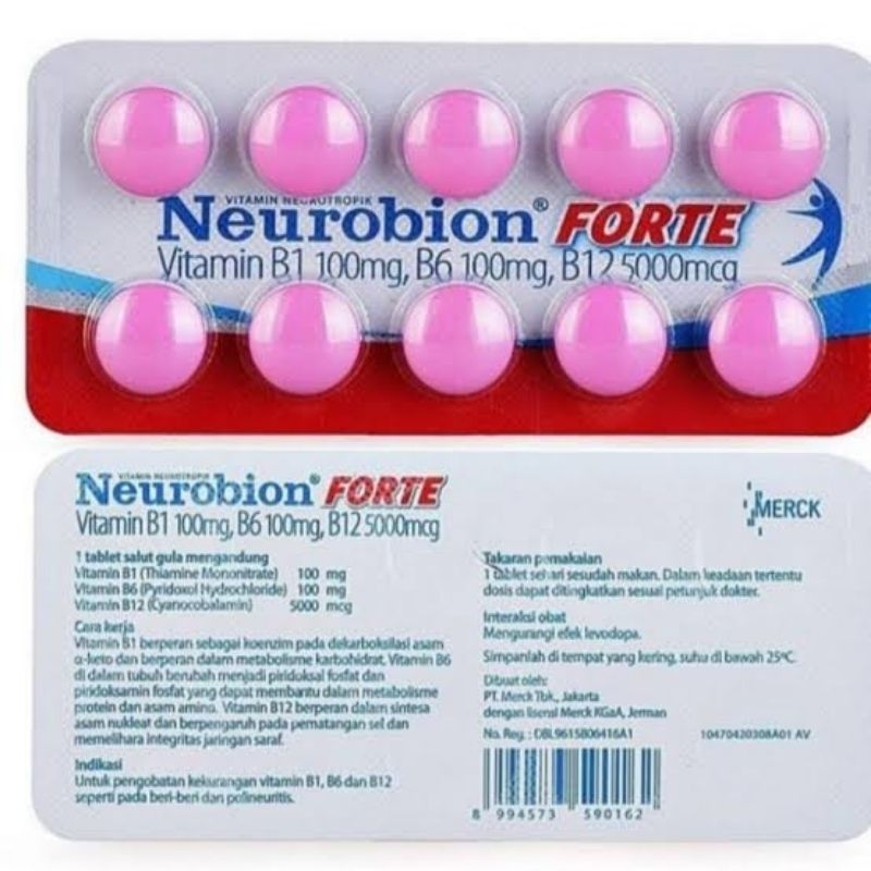 Jual Neurobion Forte strip 10 tablet vit B1, B6, B12 | Shopee Indonesia