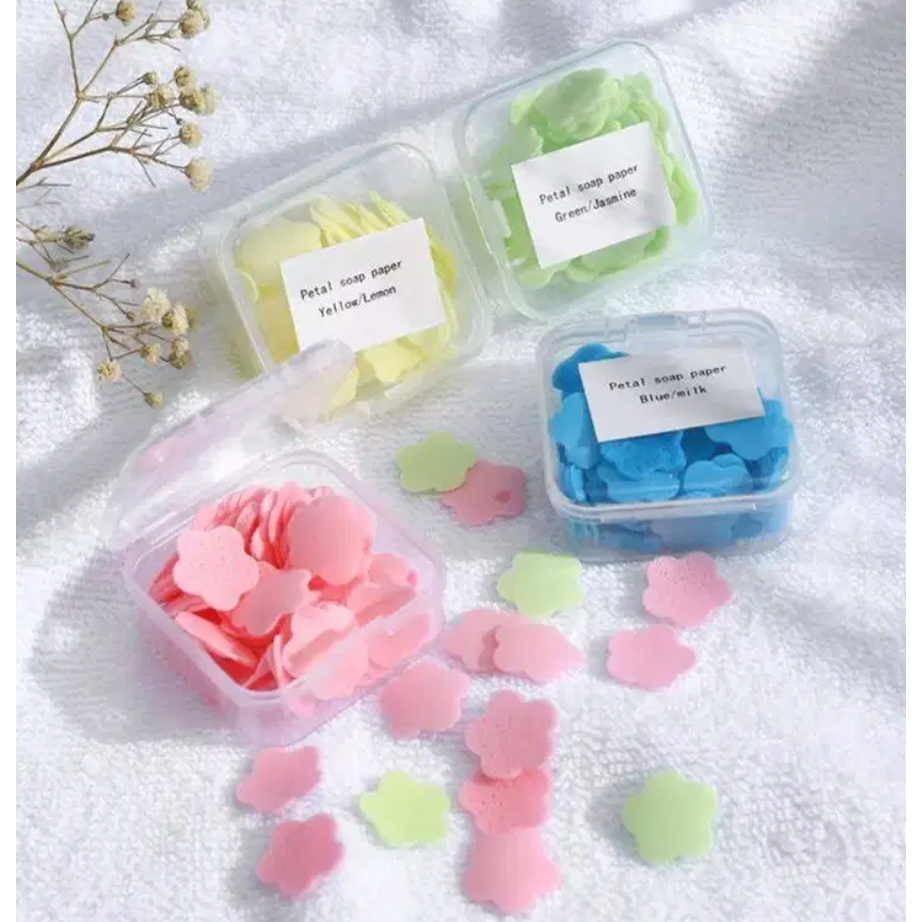 Jual Sabun Kertas Mini Motif Bunga / Sabun Cuci Tangan Kertas Paper ...