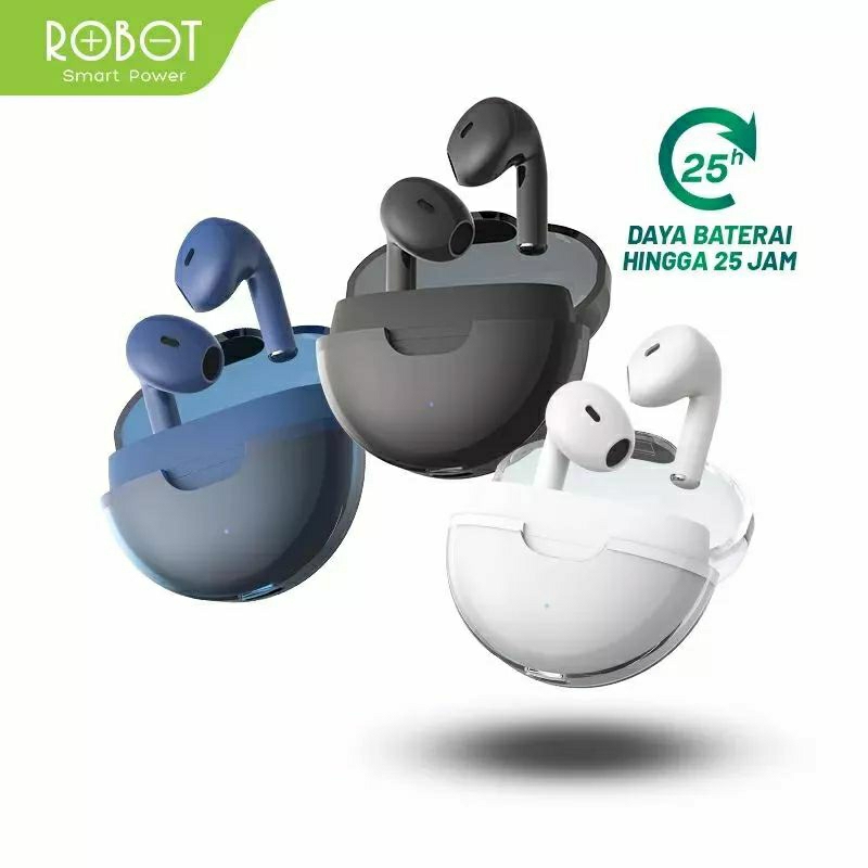 Jual Headset Bluetooth Robot Flybuds T20 TWS Earphone Wireless 5.3 ...