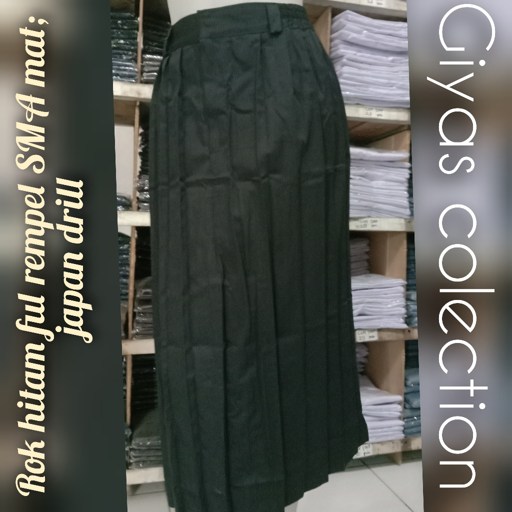 Jual ROK SEKOLAH SMA ROK HITAM REMPEL FULL SERAGAM SEKOLAH SMA ROK ...