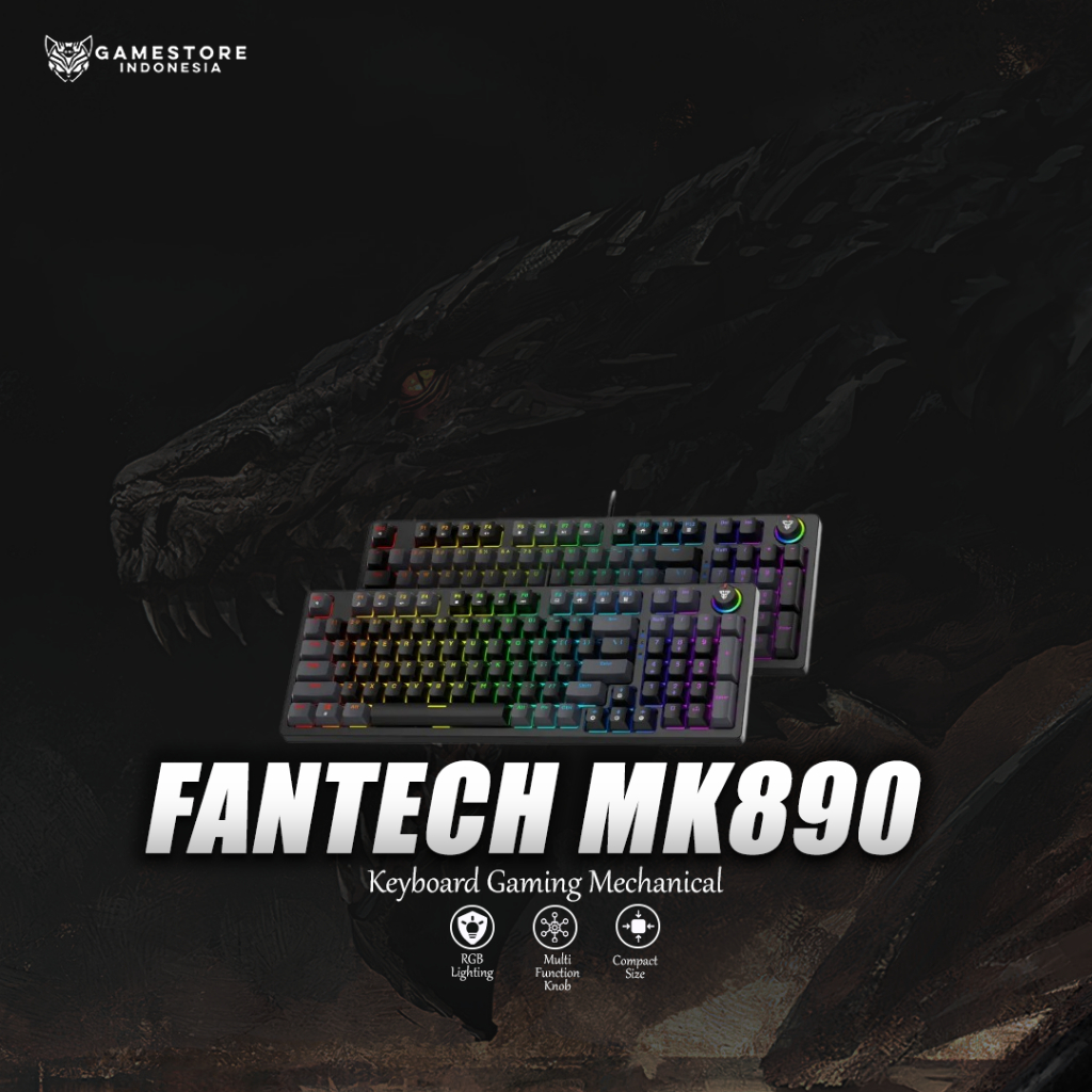 Jual Fantech ATOM96 MK890 RGB Keyboard Gaming Mechanical Full Size | Shopee Indonesia