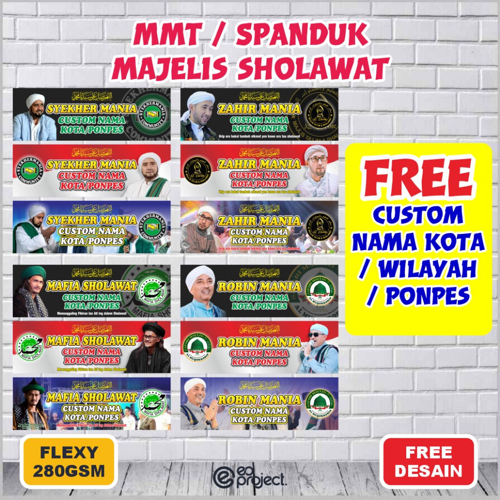 Jual SEHARI JADI! MMT Banner Spanduk Majelis Sholawat Syekher Mania ...