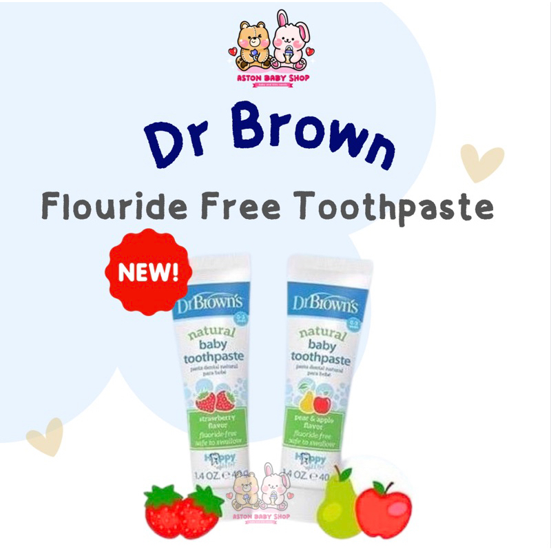 Jual Dr Brown Happy Teeth Flouride Free Toothpaste 0-3 years Odol Bayi ...