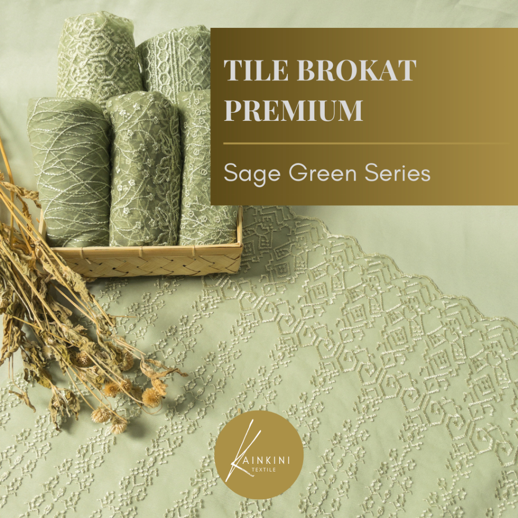 Jual Kain Brokat Bahan Kebaya / Tile Brukat Perancis (½ meter) by ...