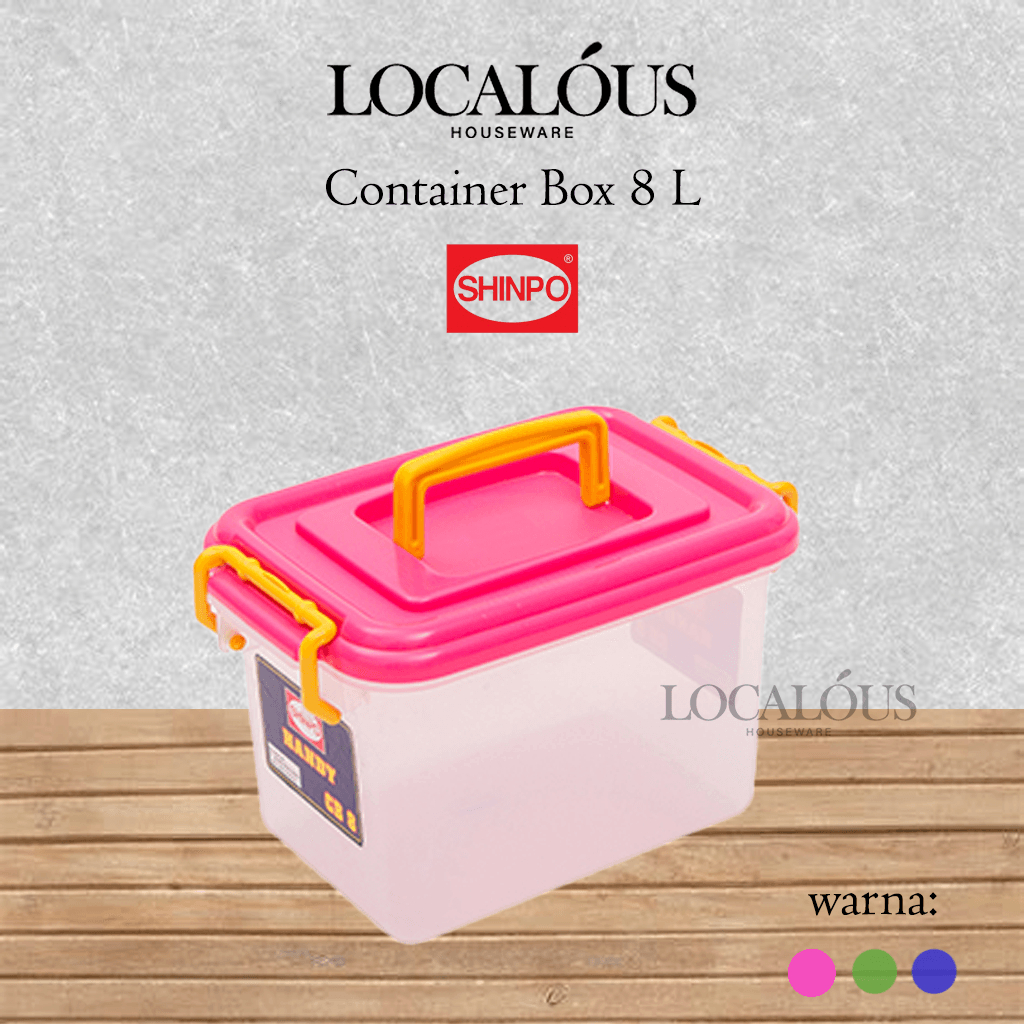 Jual CB 8 Container Handy Box Plastik Dengan Handle / Pegangan 8 liter ...