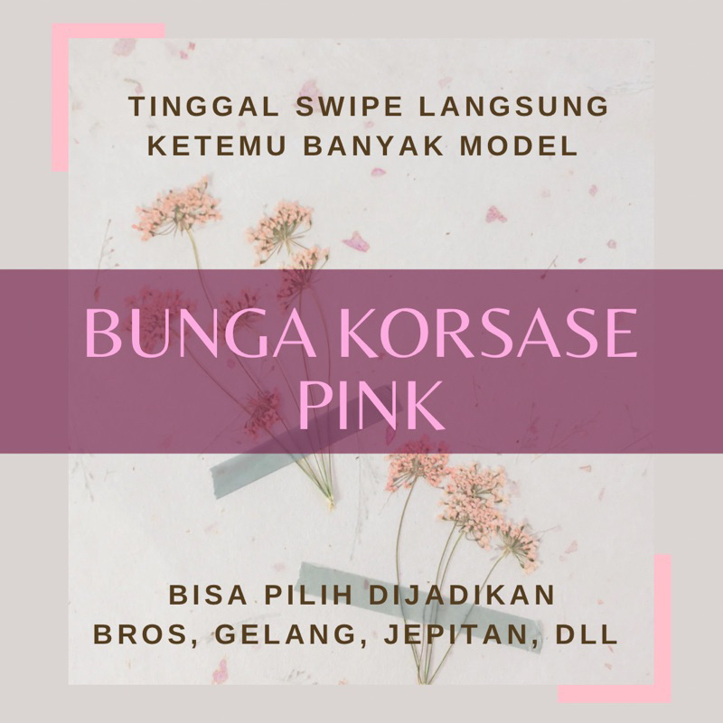 Jual Bunga Dada PINK Bros Korsase Gelang Corsage Bridesmaid Acara ...
