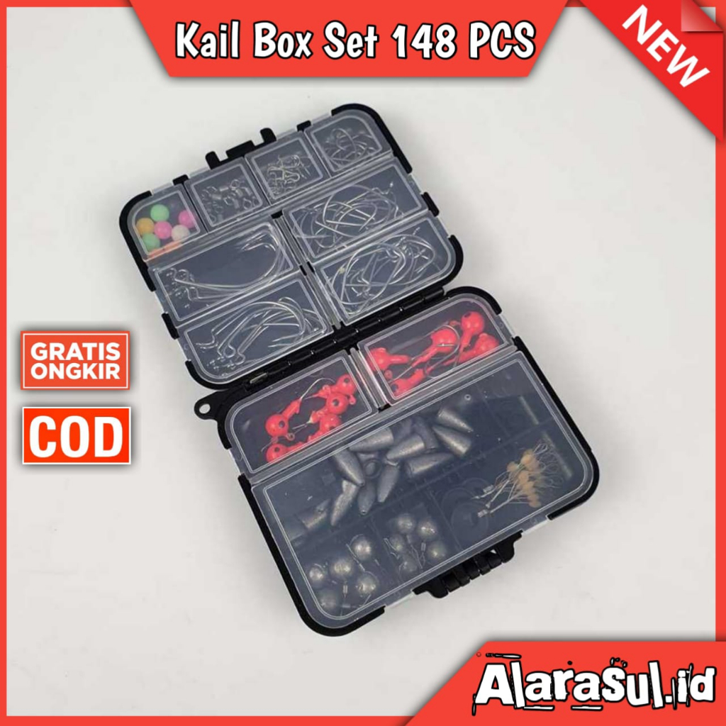 Jual Kail Pancing Set Fishing Hook Tackle Box Set 148 PCS | Shopee Indonesia
