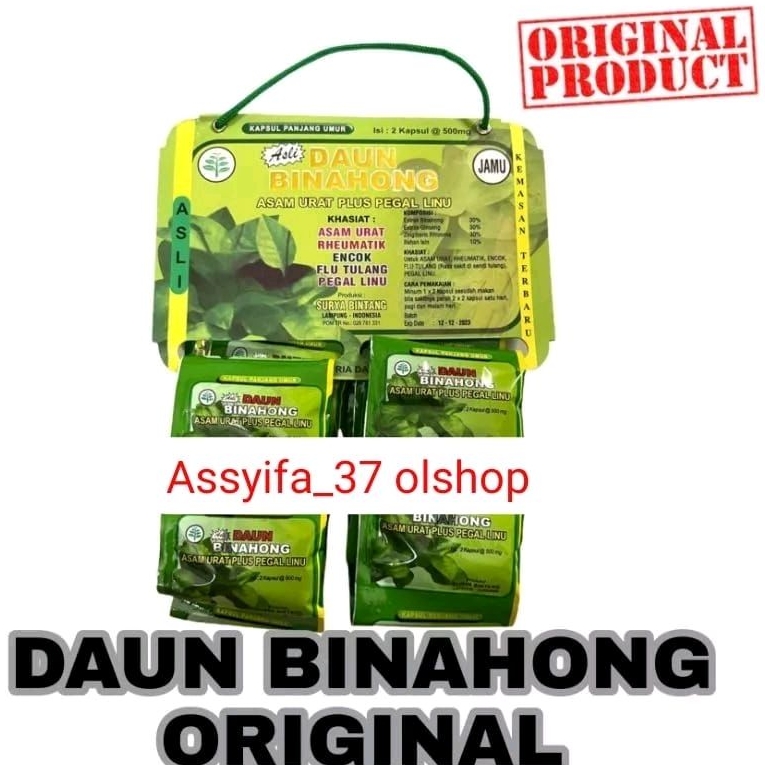 Jual Daun Binahong Kapsul Original Asam Urat Kapsuldaunbinahong