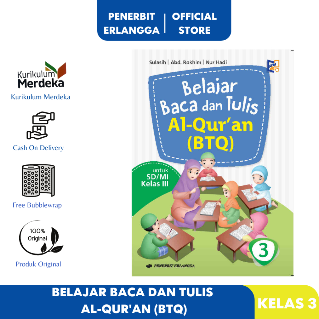 Jual [Erlangga Official] Baca Tulis Quran (Btq) Sd/Mi Kelas 3 | Shopee ...