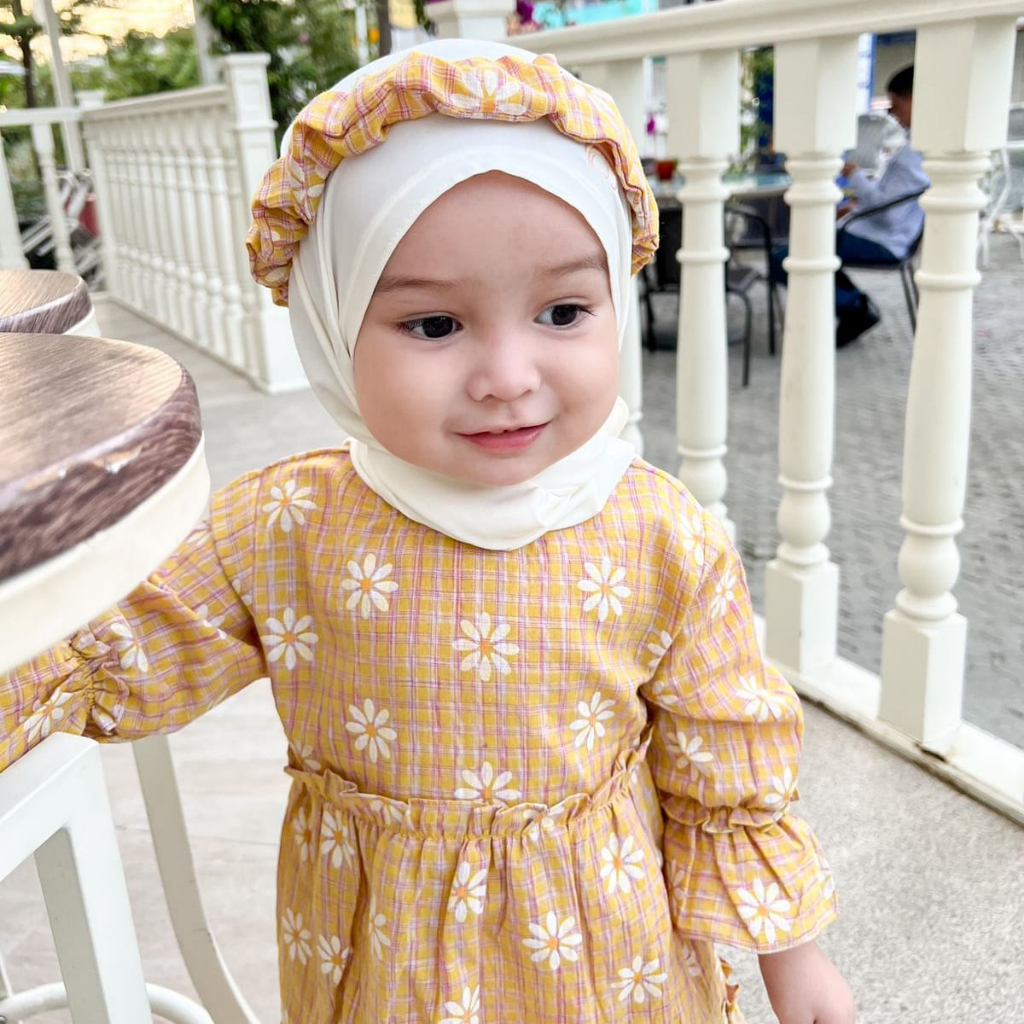Jual AISKA HIJAB Meysha Daisy Series pakaian anak motif bunga gamis ...