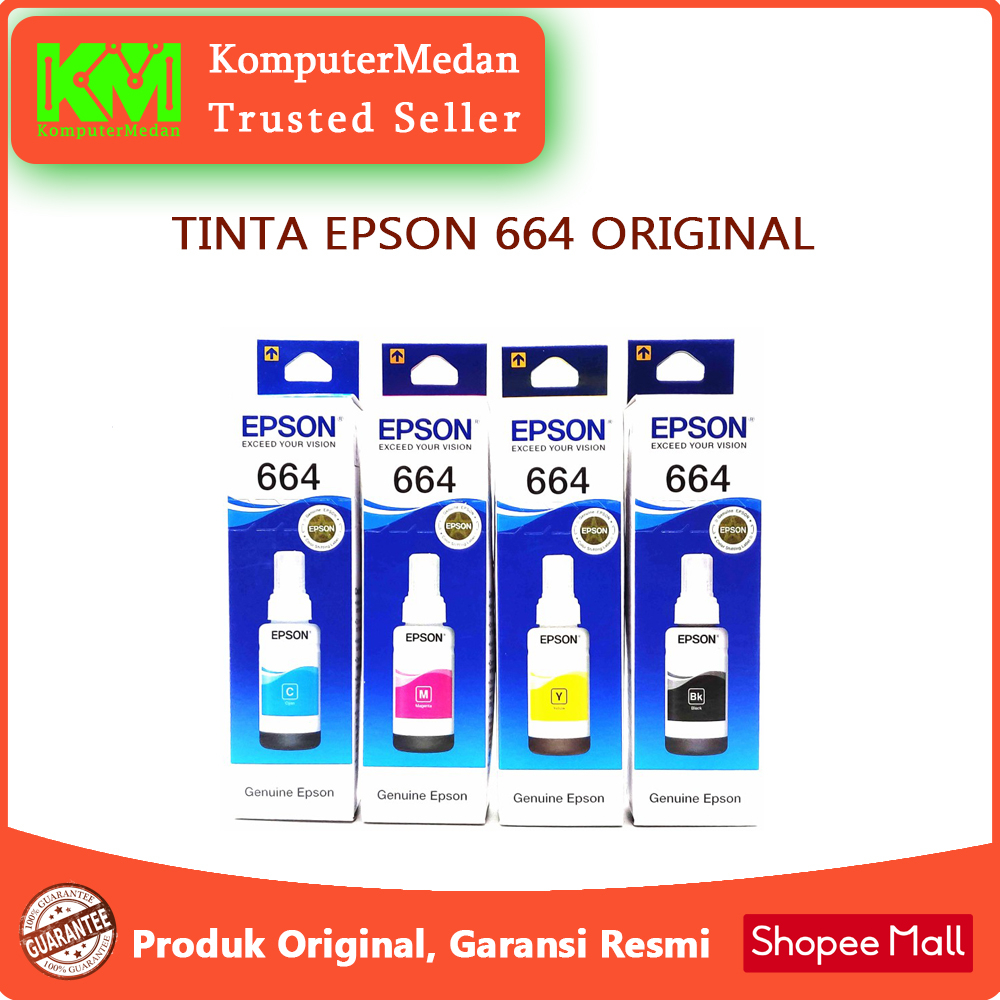 Jual Tinta Epson 664 for Epson L455 L555 L565 L655 L1300 Original ...