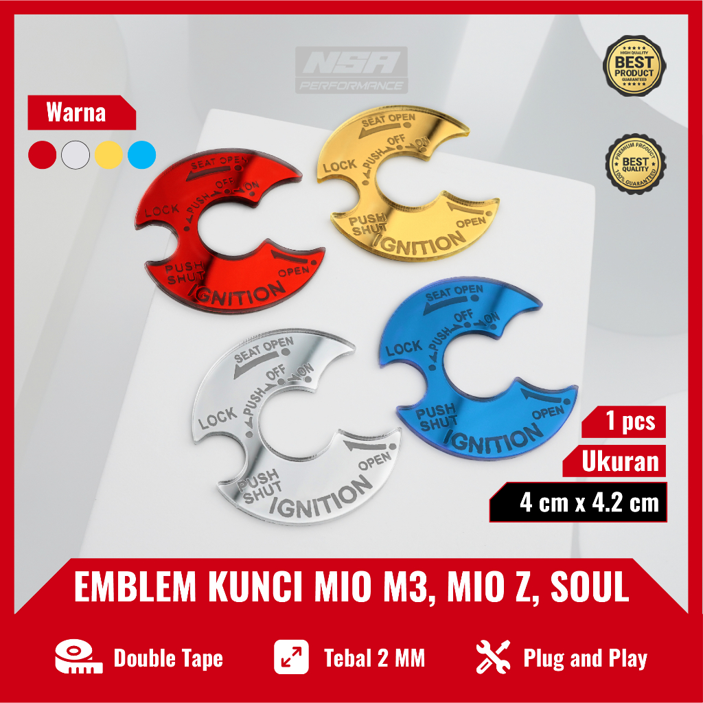 Jual NSA EMBLEM COVER KUNCI KONTAK MOTOR NMAX OLD AEROX OLD, MIO M3 ...