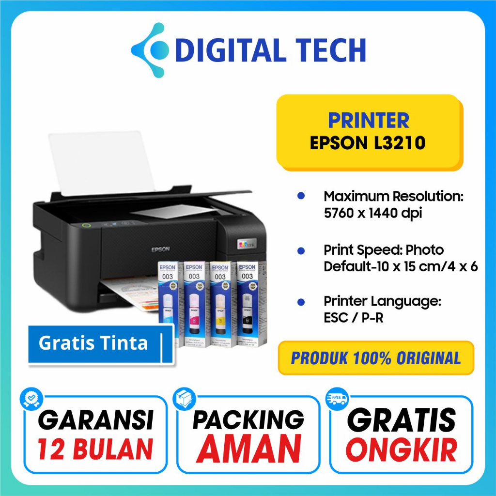 Jual Printer Epson EcoTank L3210 All-in-One (Print - Scan - Copy) | Shopee Indonesia