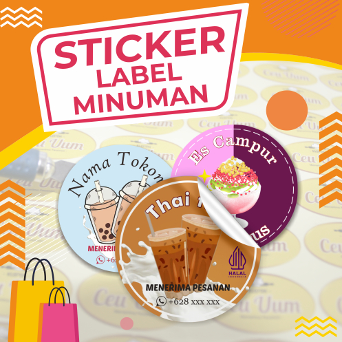 Jual STIKER LABEL/STIKER LABEL MINUMAN/STICKER MINUMAN/CETAK STIKER ...