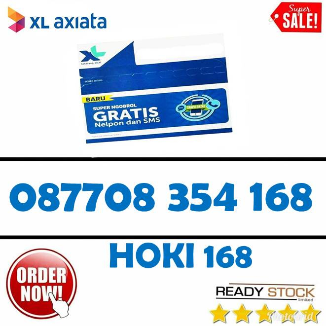 Jual Nomor Cantik XL Axiata 4G ready Kartu perdana HOKI 168 Yi lu fa ...