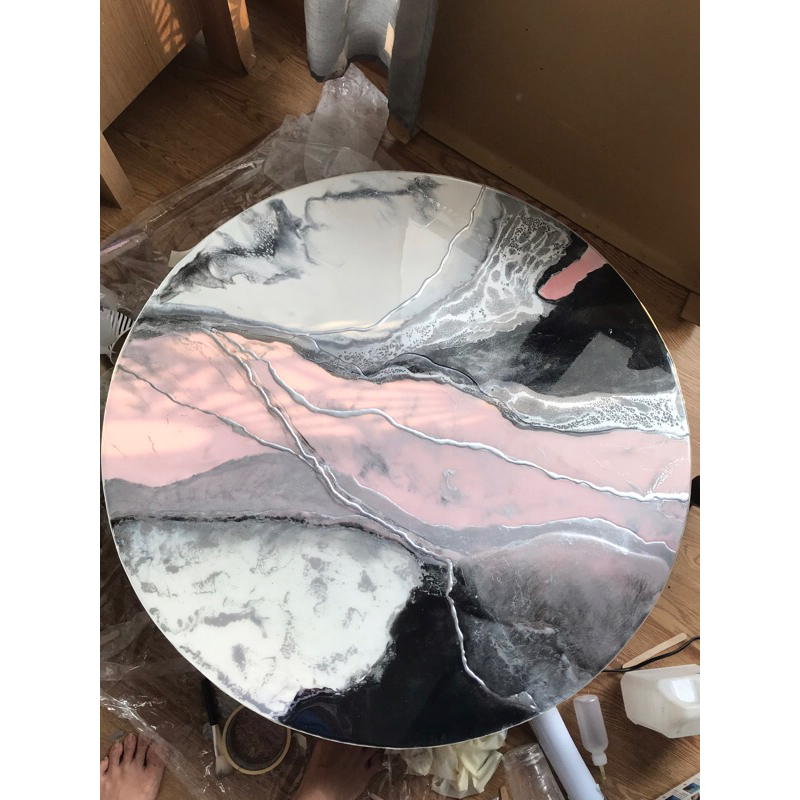 Jual meja resin 80cm custom | Shopee Indonesia