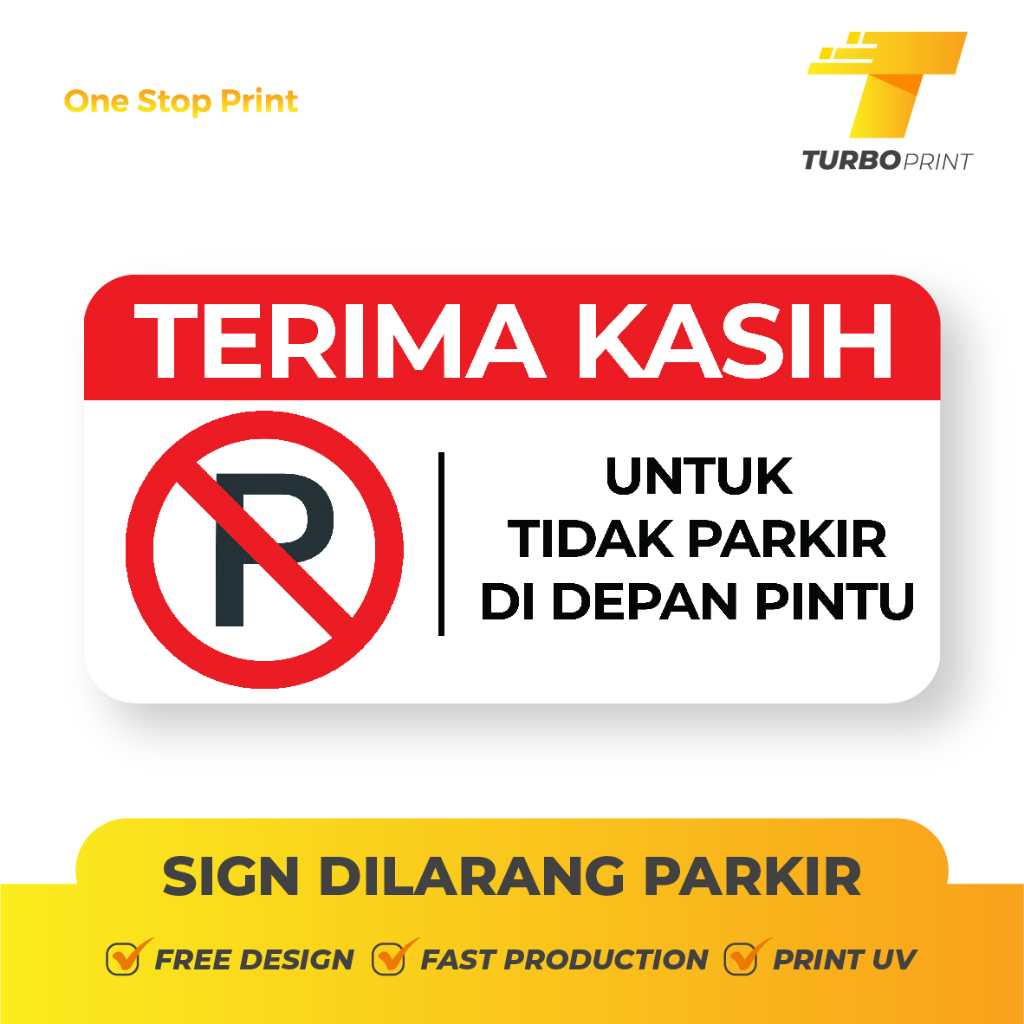 Jual SIGN DILARANG PARKIR / SIGNBOARD PINTU PERINGATAN NO PARKING ...