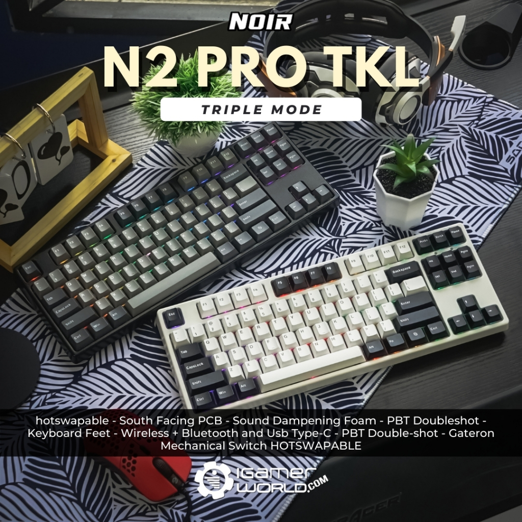 Jual Noir N2 PRO TKL Hotswap Wireless/BT/Wired Mechanical Gaming ...