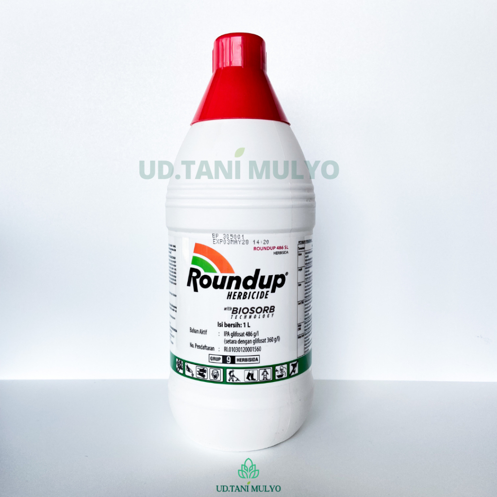 Jual HERBISIDA OBAT PEMBASMI RUMPUT SISTEMIK ROUND UP 486 SL- 1 L ...