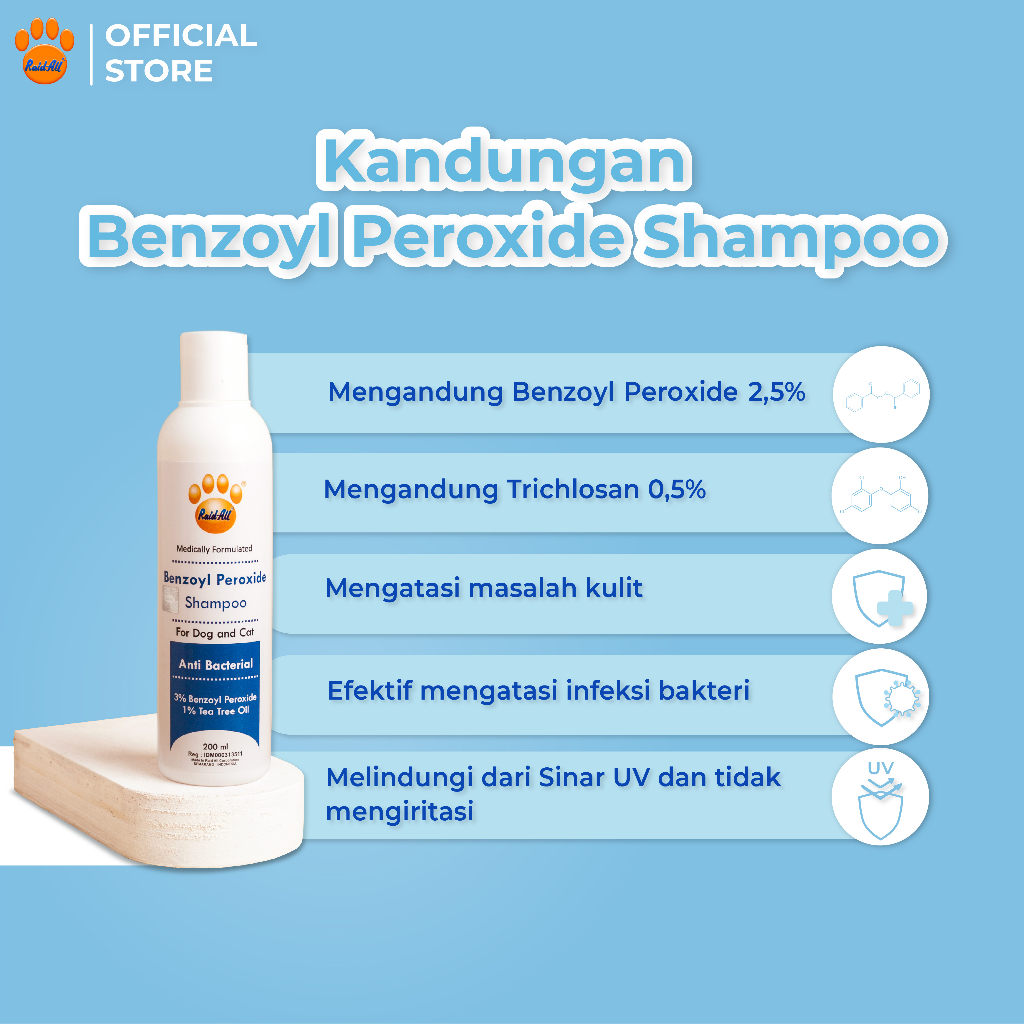 Jual RAID ALL - Benzoil Peroxide Shampoo Anjing / Kucing (Anti ...