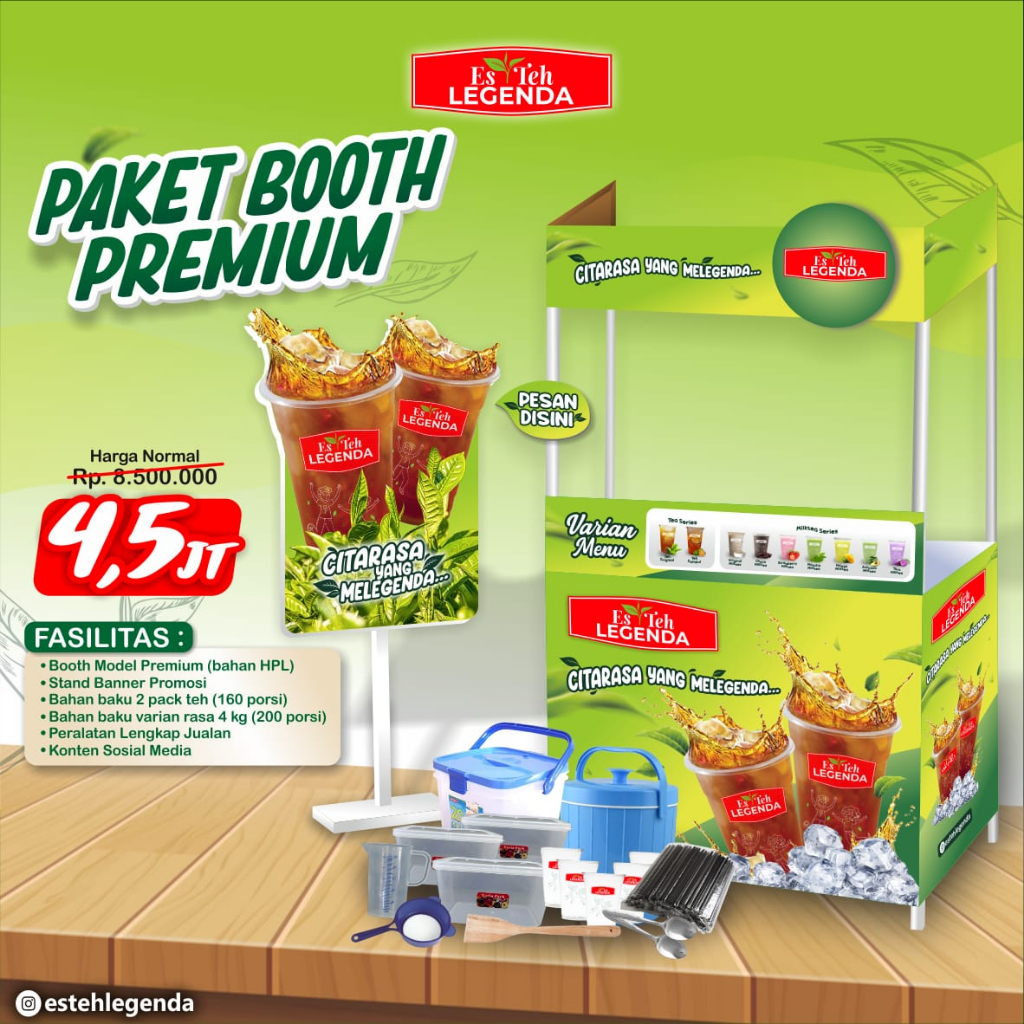 Jual PAKET KEMITRAAN ES TEH LEGENDA BOOTH PREMIUM / PAKET BISNIS ...