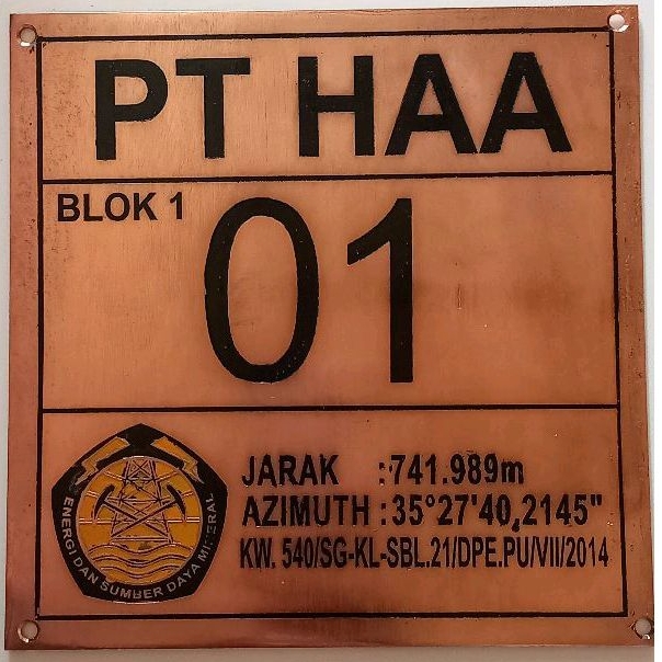 Jual PLAK BATAS TAMBANG // Kuningan / Steinless | Shopee Indonesia