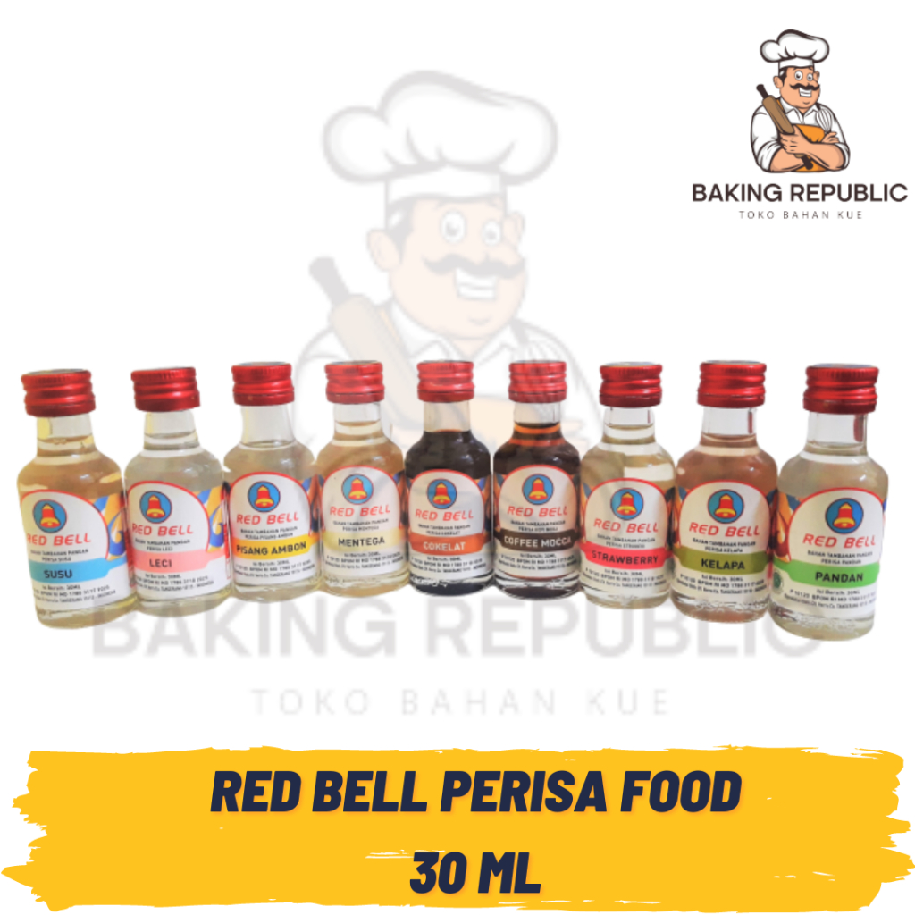 Jual RED BELL PERISA MAKANAN | ALL VARIAN RASA | 30 ML | KEMASAN BOTOL ...