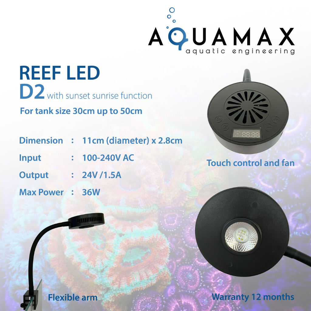 Jual AQUAMAX REEF AQUARIUM LED D2 | Shopee Indonesia