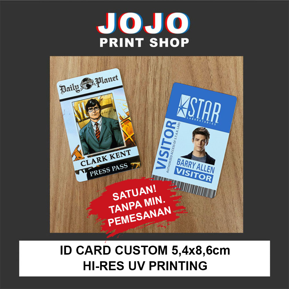 Jual Cetak CUSTOM ID Card Kartu Akses Bahan PVC UV Print SATUAN ...