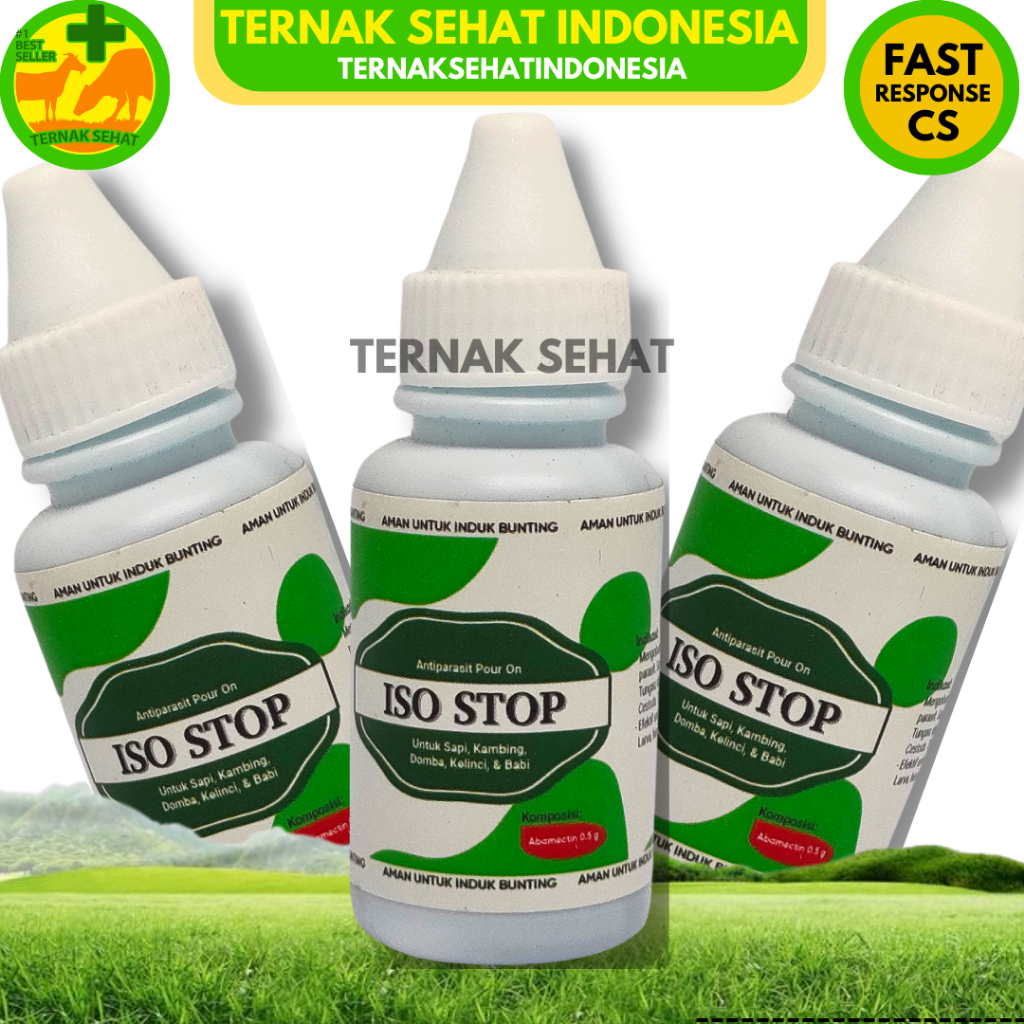 Jual ISO STOP POUR ON 30ml - Obat Gudik Sapi Cacing Kutu Caplak Pada ...