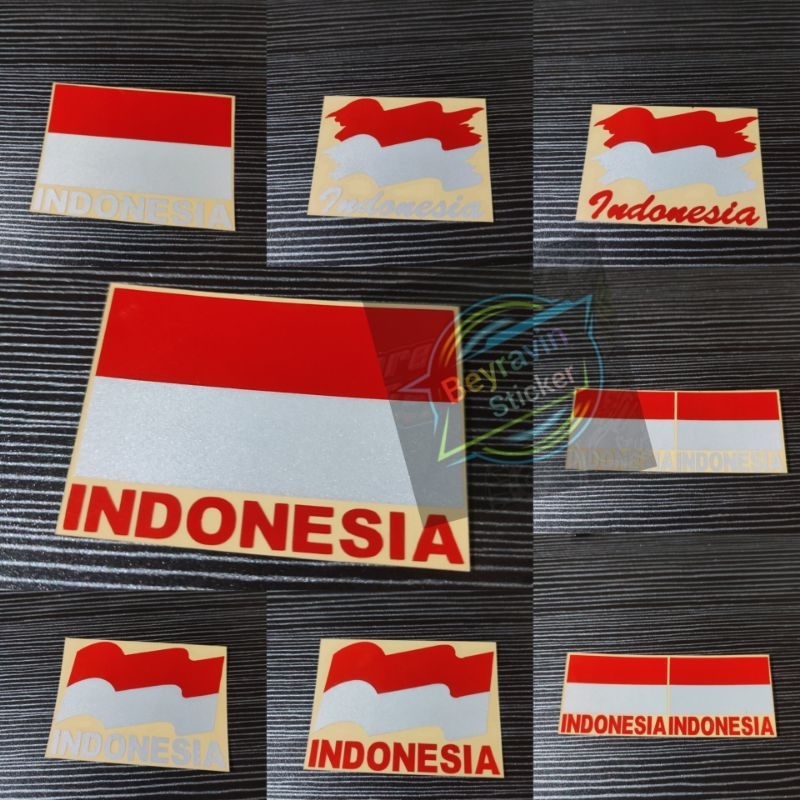 Jual STICKER INDONESIA STIKER BENDERA INDONESIA MERAH PUTIH CUTTING ...