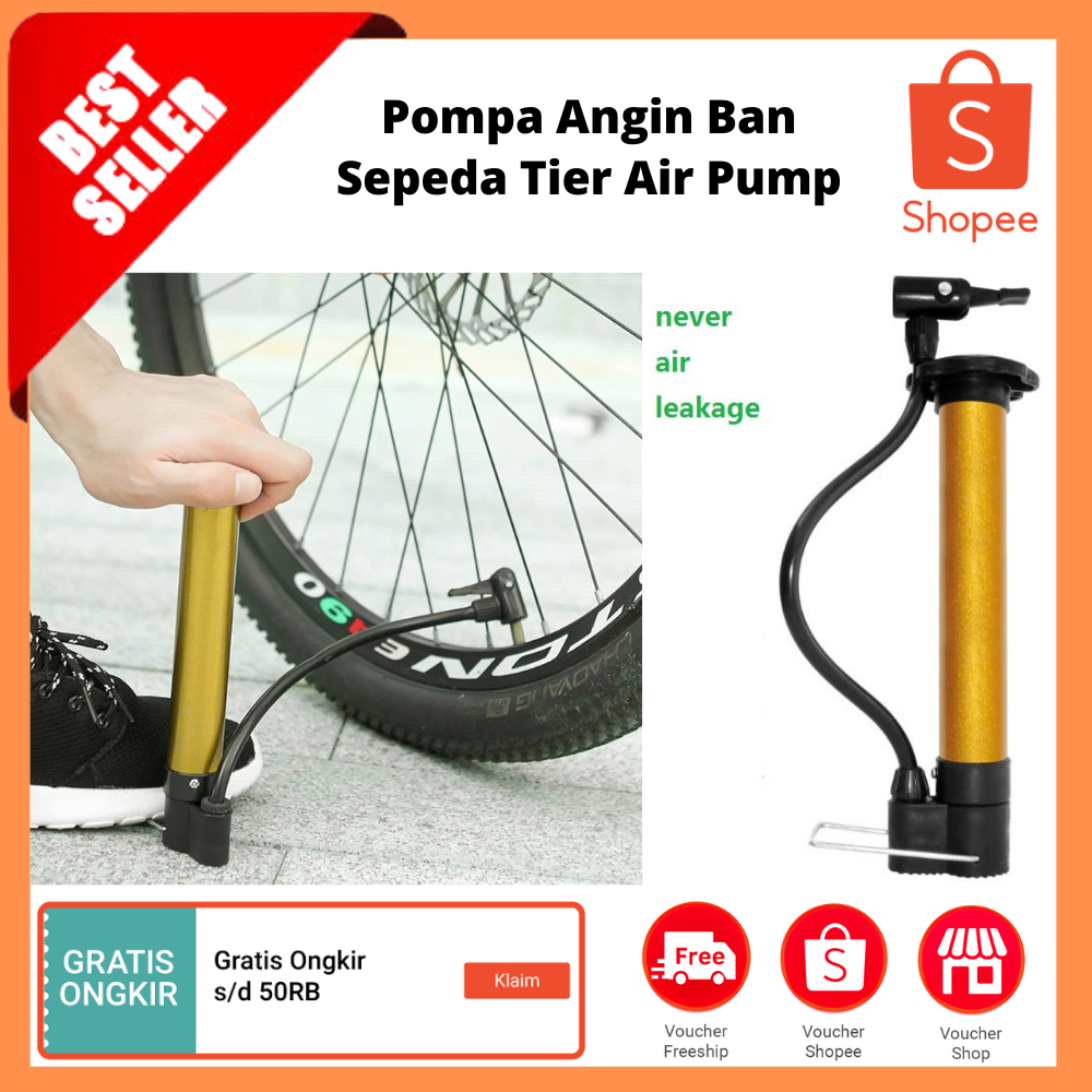 Jual Pompa Angin Ban Sepeda Tier Air Pump / Pompa Sepeda Besi Tahan ...