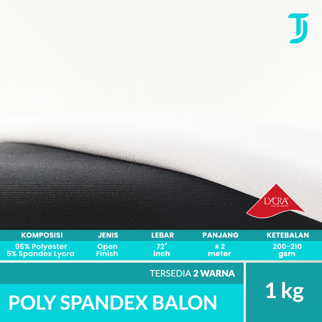 Jual 40s Poly SPANDEX BALON | Kain Bahan Sport & Moslem Apparel | 1 kg ...