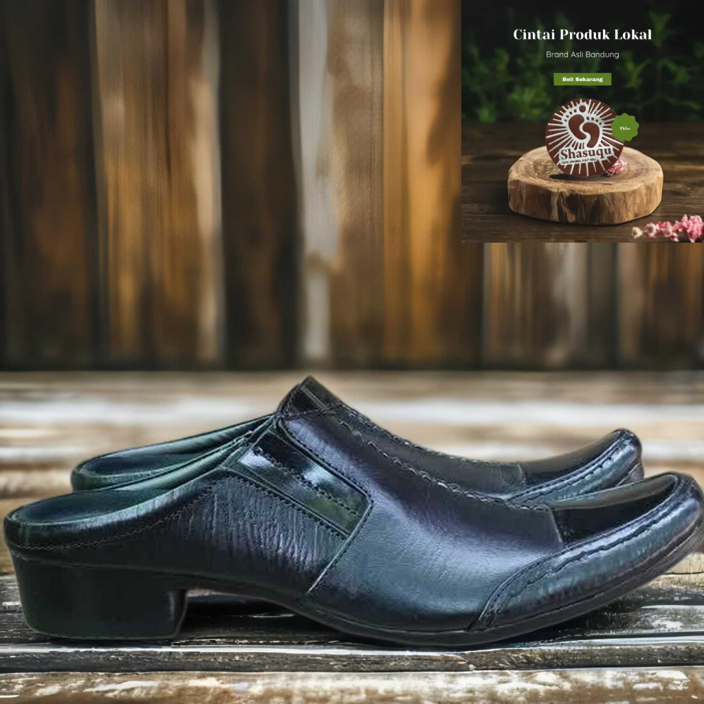 Jual Sepatu Selop Priasepatu Sandal Bustongsepatu Tutong Pria 100 Original Kulit Shopee
