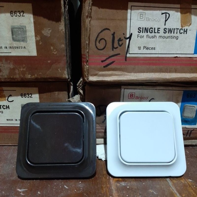Jual Saklar Tunggal Inbou Broco Saklar Engkel IB Tanam Broco | Shopee ...