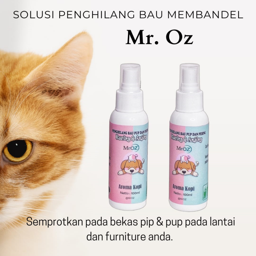 Jual Mr OZ Penghilang Bau Kotoran Pup Dan Pesing Kucing Dan Anjing isi ...
