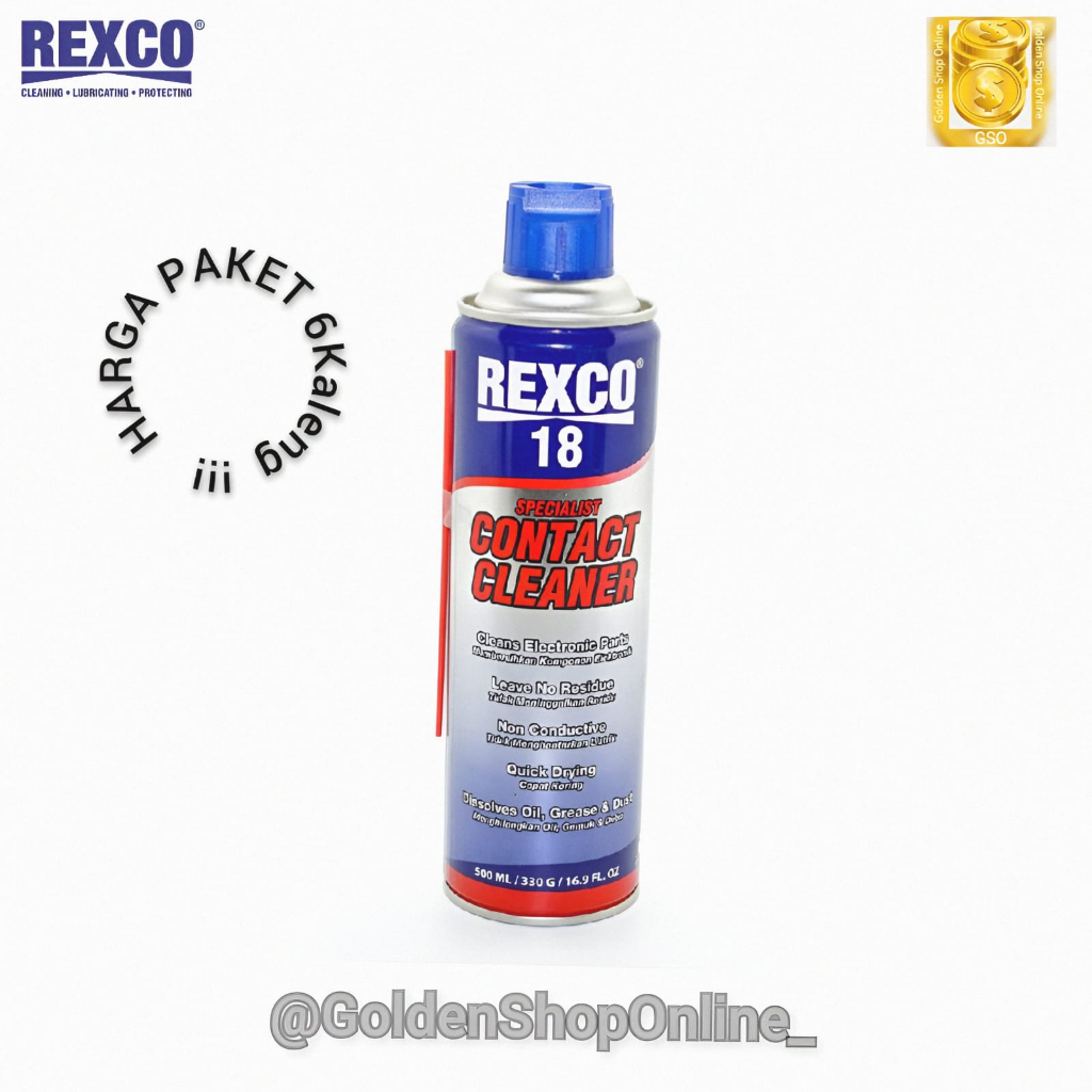 Jual Rexco 18 Contact Cleaner 500ml (Harga Paket isi 6 Kaleng) | Shopee ...