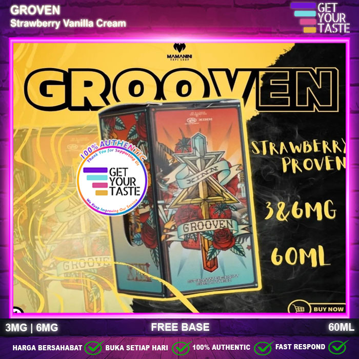 Jual Liquid Grooven 60ML Strawberry Vanilla Cream Groven by RRQ Xinn x ...